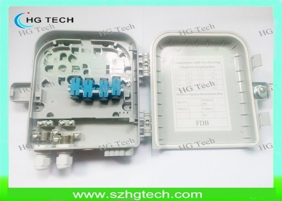 High impact plastic 8 Core FTTH Fiber Optic Distribution Box, Wall and pole mountable FTTH Solution supplier