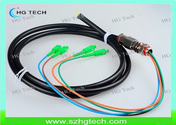 Colorful Ribbon Multimode LC Fiber Pigtail 0.9MM, Ribbon 12Core Fiber Cable supplier