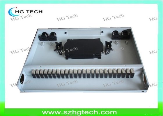 1U 24 Port Rack Mounted Fiber Optic Patch Panel With SC MM Duplex Fiber Adapter supplier