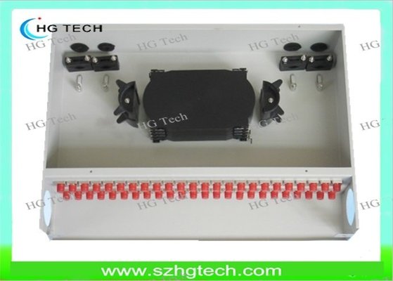 2U 48 Port Rack Mounted Fiber Optic Patch Panel With SC Simplex Fiber Adapter supplier