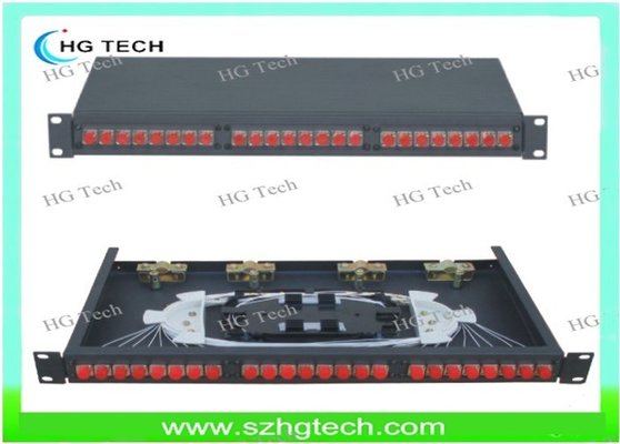 Rack Mount 24Port ODF Fiber Optic Patch Panel,Square Type FC Fiber Adapter supplier