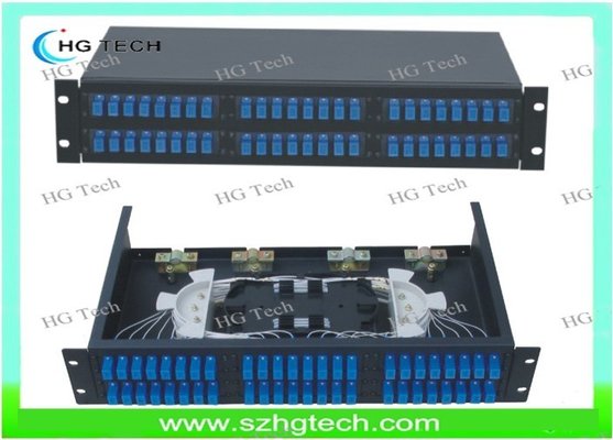 Rack Mount 24Port ODF Fiber Optic Patch Panel,Square Type FC Fiber Adapter supplier