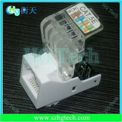 Tooless Type Cat5e Modular Jack, White Color,RJ45 Network Jack supplier