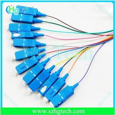 Pigtail SC SM Simplex For Fiber Optic Terminal Box, 12 Colors Fiber Cable supplier