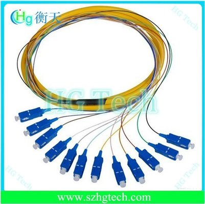 Pigtail SC SM Simplex For Fiber Optic Terminal Box, 12 Colors Fiber Cable supplier