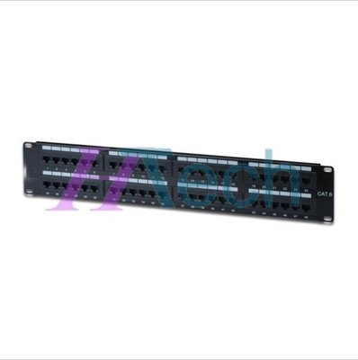 24Port Cat6 Patch Panel With Black Bar For Cabing Struction supplier