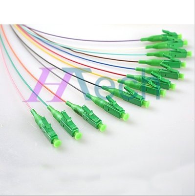 LC indoor 12 Fiber Cores Fiber Optic Pigtail, PVC/LSZH Outer Jacket，OD0.9mm supplier