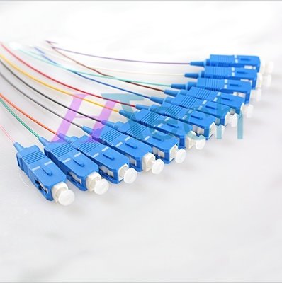 SC/UPC 12 Cores Fiber Optic Pigtail (SC 12 colors fiber patch cord) supplier