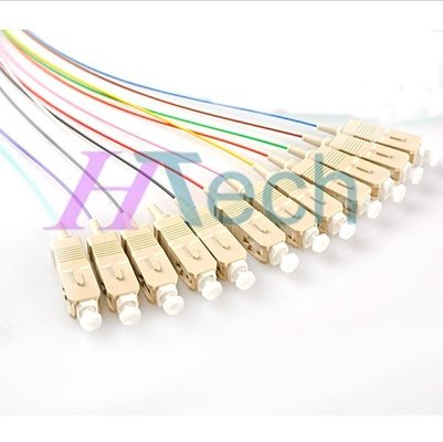 SC/UPC 12 Cores Fiber Optic Pigtail (SC 12 colors fiber patch cord) supplier