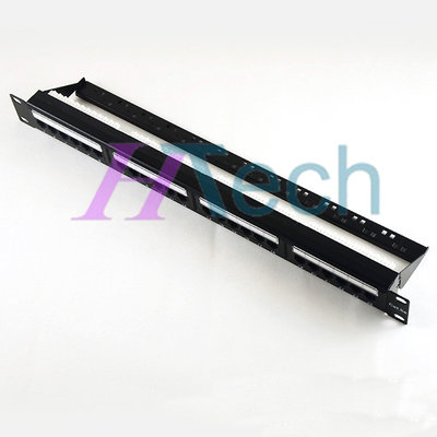 Unshielded Krone CAT5E Patch Panel,Black Color, RJ45 Network Patch Panel supplier