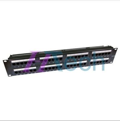 Unshielded Krone CAT5E Patch Panel,Black Color, RJ45 Network Patch Panel supplier