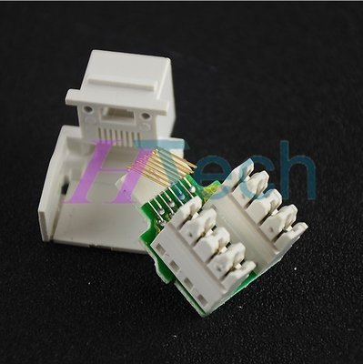 White Color Cat5e RJ45 Network Keystone Jack 90 Degree,AMP Jack,110IDC supplier
