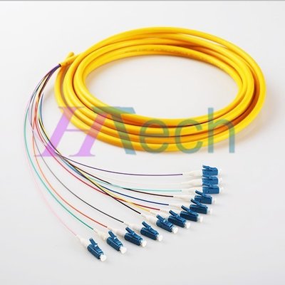 LSZH - PVC LC Optic Fiber Fan-out 12 core Pigtail supplier