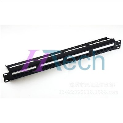 Unshield Dual IDC CAT5E 8p8c 24port Patch Panel supplier