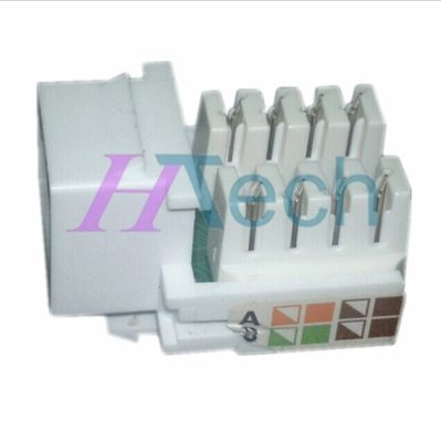 Cat5e RJ45 Jack,Krone IDC,White Color RJ45 Keystone Jack supplier