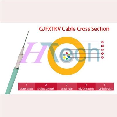 E-Glass Strength Central Loose Tube Indoor Outdoor Fiber Optic Cable (GJFXTKV) supplier