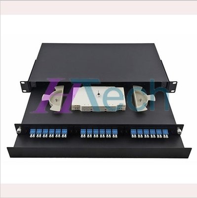 19inch 1u 16 Port Fiber Optic Patch Panel with Front Cable Manager ,LC Type, 36Core supplier