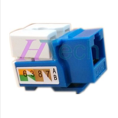 Blue Color Cat6 utp Keystone Jack Dual IDC supplier