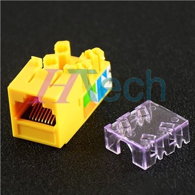 Yellow Color Cat6 Keystone Jack, TCL Type Cat6 RJ45 Jack supplier