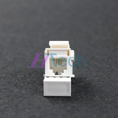 White Color Cat3 Keystone Jack , RJ11 Cat3 Modular Jack supplier