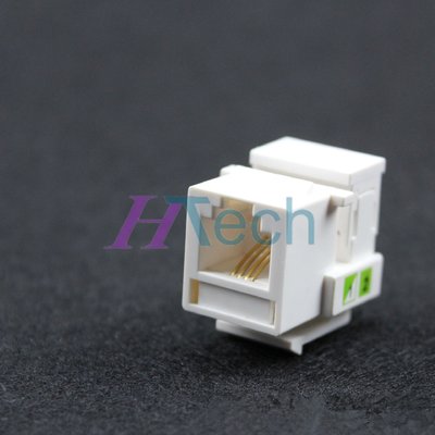 White Color Cat3 RJ11 Keystone Jack , RJ11 Cat3 Modular Jack supplier
