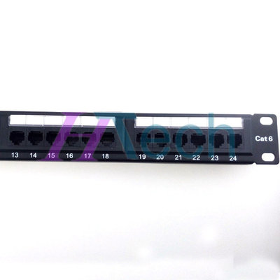 UTP RJ45 24 Port CAT6 Patch Panel With Cable Manager supplier