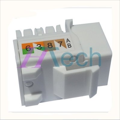 White Color 90 Degree Cat6 RJ45 Keystone Jack supplier
