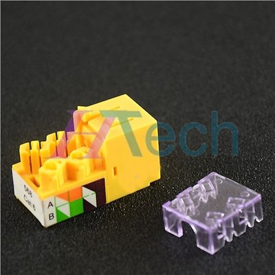 Yellow Color Tooless Cat6 Modular Jack TCL Type supplier