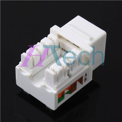 White Color Cat6 Keystone Jack RJ45 Network Jack supplier