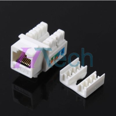 White Color Cat6 Keystone Jack RJ45 Network Jack supplier