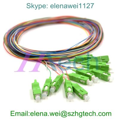 Colorful 12 Core Fiber Optic Pigtail SC 0.9mm supplier