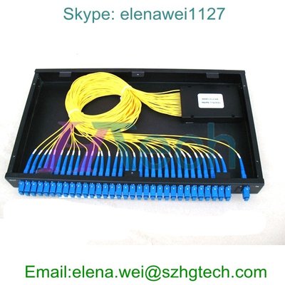 Steel Tube 1*8 PLC Fiber Optic Splitter With SC/UPC Connector,1X8 Fiber Optic PLC Splitter supplier