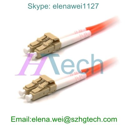 Fiber Optic Multimode LC connector Patch Cord Jumper Orange Jacket supplier