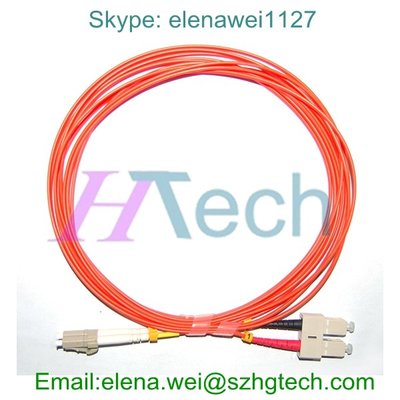 50/125um OM3 LC/SC Fiber Optic Cable Assemblies, Aqua Color Jacket supplier