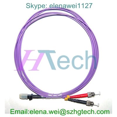 MTRJ-ST OM4 Fiber Optic Cable,Purple Color, LSZH Jacket supplier