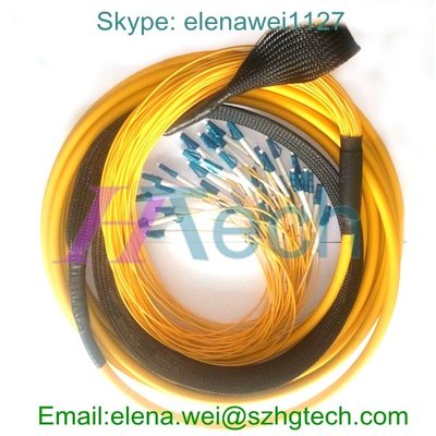 Singlemode 9/125 LC/LC 24Cores Break Out Patch Cord Yellow Jacket supplier