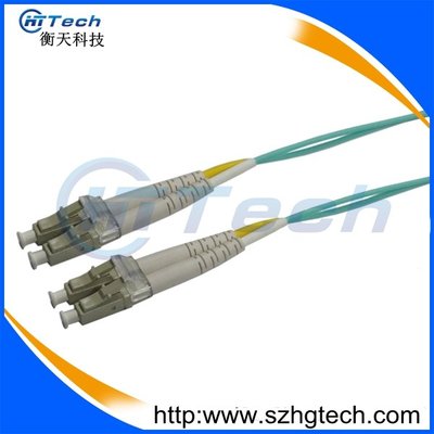 Duplex OM3 Fiber Optic Jumper Cable LC-LC Aqua Jacket supplier