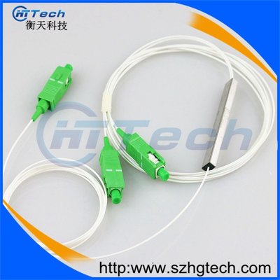 Steel Tube  1*8 PLC Fiber Optic Splitter with SC/UPC Connector for FTTH supplier