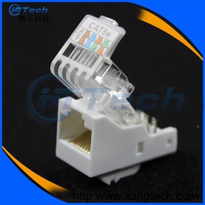 8P8C Cat5e RJ45 Keystone Jack Tooless Type supplier