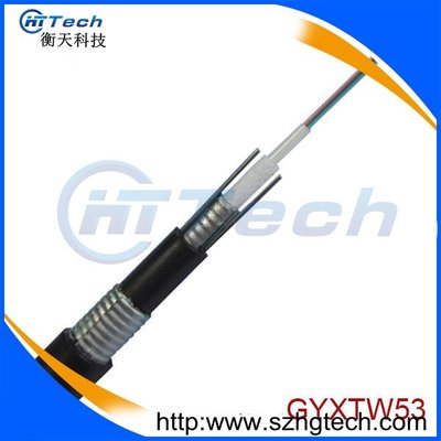 12 Cores Central Loose Tube Armoured Outdoor Fiber Optic Cable GYXTW supplier