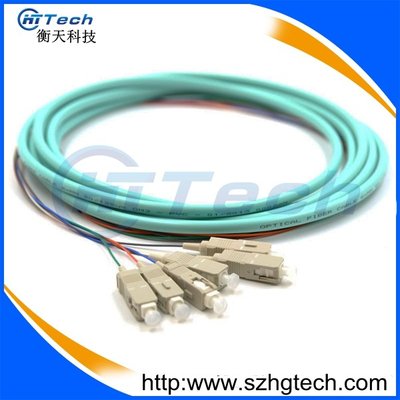 Round Type 6 Core Single Mode Fiber Optic Cable With SC Connector supplier