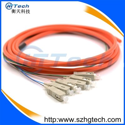 Round Type 6 Core Single Mode Fiber Optic Cable With SC Connector supplier