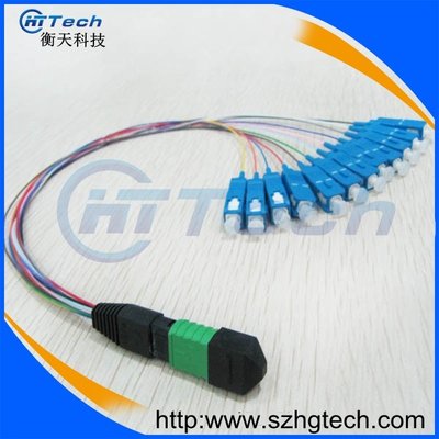 12Core MPO/SC Fiber Optic Patch Cord Fanout .0.9mm Fiber Cable supplier