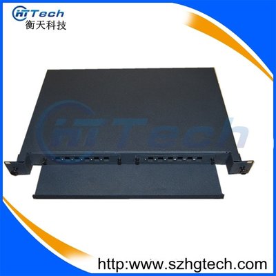 1u 24Port Fiber Optic Patch Panel LC Type , 19inch 24 Port Fiber Optic Terminal Box supplier