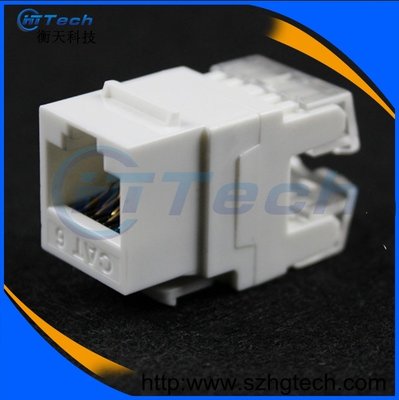 180 Degree Cat6 UTP Jack 8P8C RJ45 Jack White Color supplier