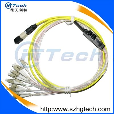 Ribbon Type MPO-LC OM3 10G Fiber Optic Patch Cord supplier
