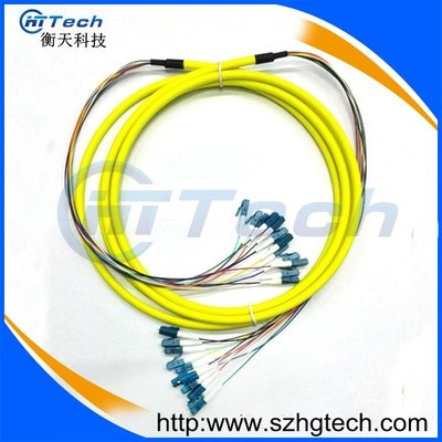 LC/LC 12Core Fiber Optic Cable, OS1,OS2,OM3 Fiber Optic Patch Cord supplier