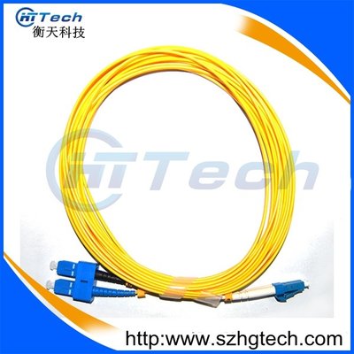Singlemode Duplex SC/LC Optical Patch Cord Yellow Jacket PVC supplier