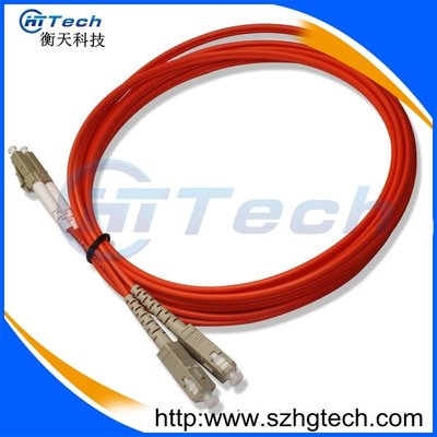 Singlemode Duplex SC/LC Optical Patch Cord Yellow Jacket PVC supplier