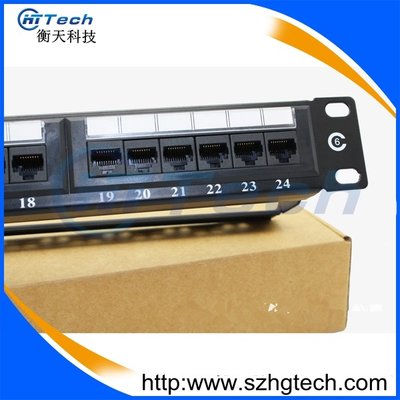 24 Port  UTP Cat6 Patch Panel Black Color supplier
